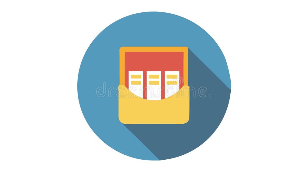 File Folder with Documents Vector, Organization and Storage Graphic ...