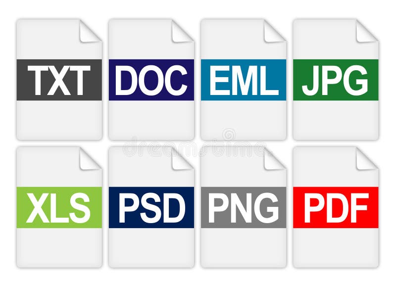 Icons of Popular File Types and Files Extensions. Editorial Photo ... Icons of Popular File Types and Files Extensions. Editorial Photo ...