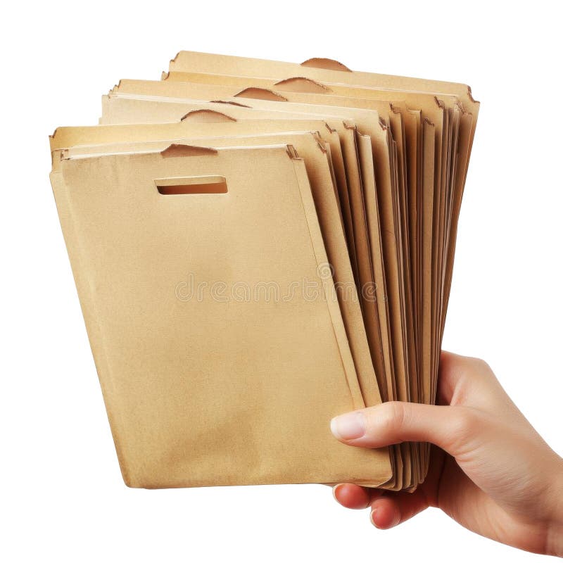Hand Holding Manila Paper Folder Isolated Transparent Background Stock ...