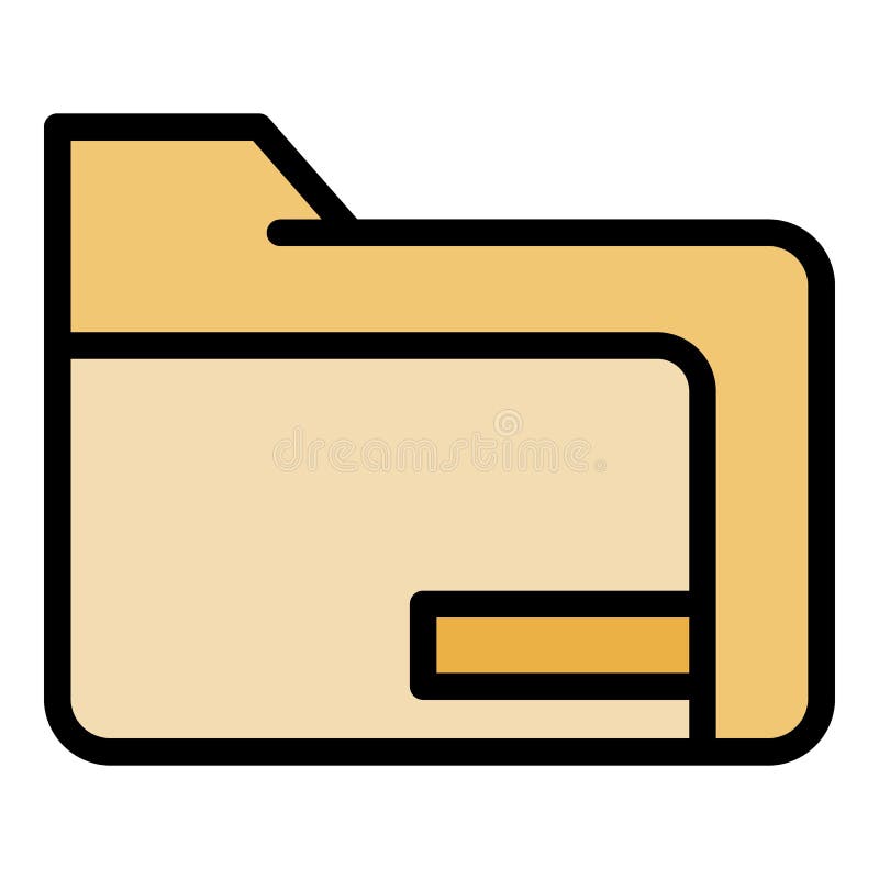 File Folder Icon Color Outline Vector Stock Vector - Illustration of ...