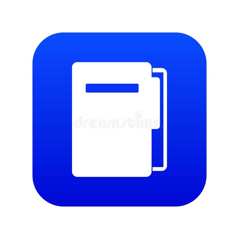 File Folder Icon Digital Blue Stock Vector - Illustration of concept ...