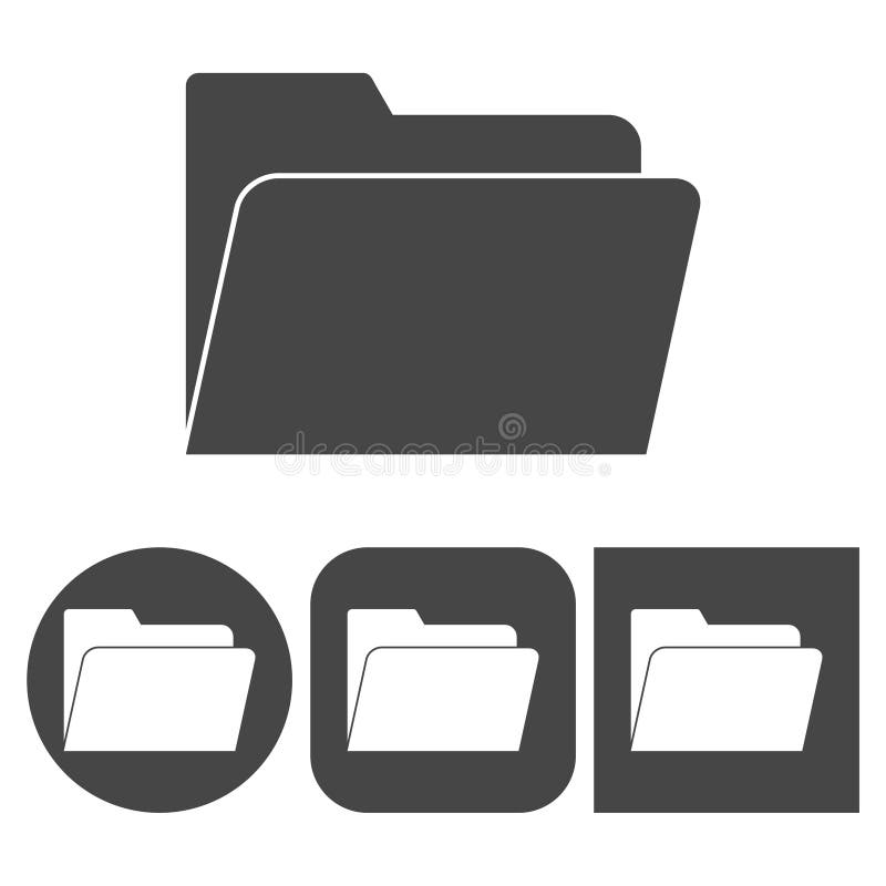 File, Folder Icon - Icons Set Stock Vector - Illustration of flat ...