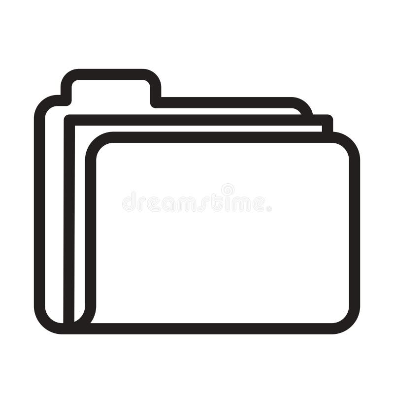File folder icon stock vector. Illustration of paperwork - 357602590