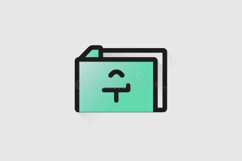 File Folder Icon with Minimalist Design for Digital Organization and ...