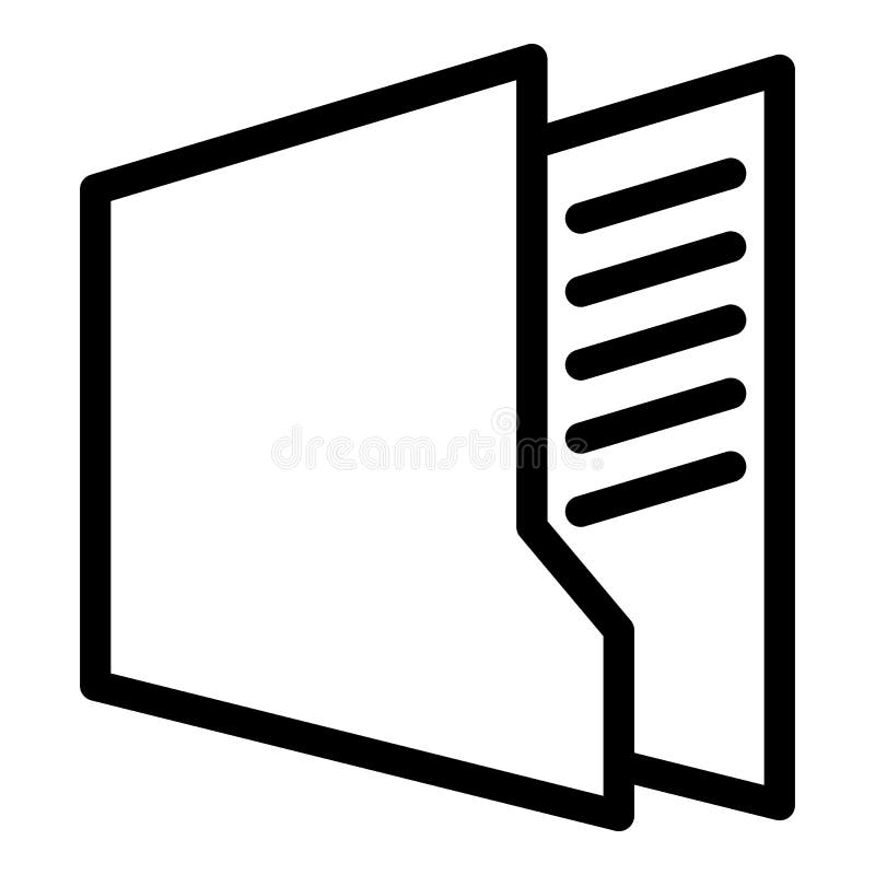 File Folder Icon, Outline Style Stock Vector - Illustration of design ...