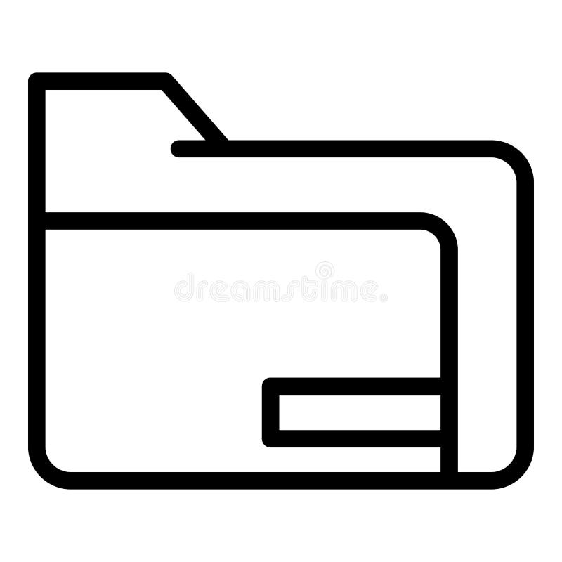 File Folder Icon Color Outline Vector Stock Illustration - Illustration ...