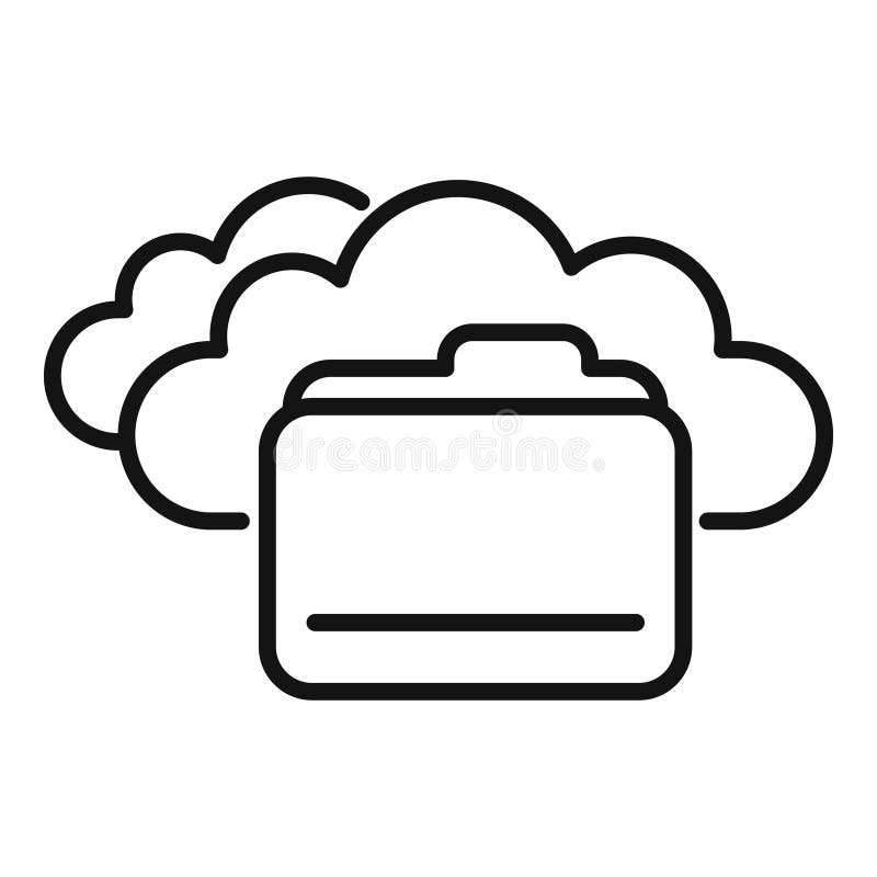 Cloud File Storage Icon, Simple Style Stock Vector - Illustration of ...
