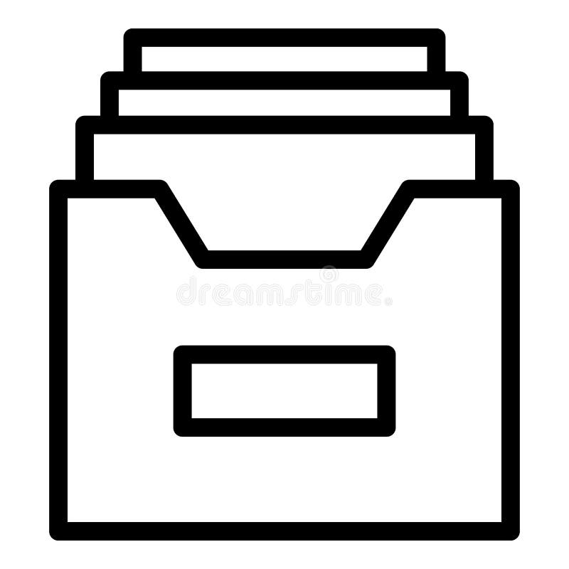 File Folder Icon Outline Vector. Portfolio Document Stock Vector ...