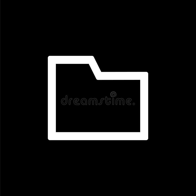 File Folder Icon for Simple Flat Style Ui Design Stock Vector ...