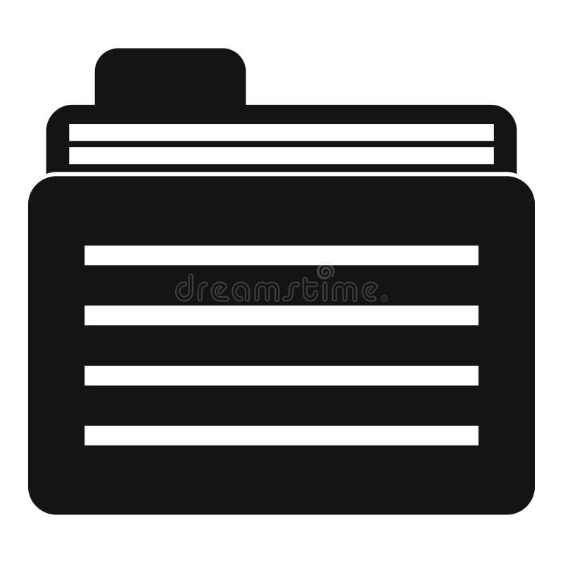File Folder Icon, Simple Style Stock Illustration - Illustration of ...