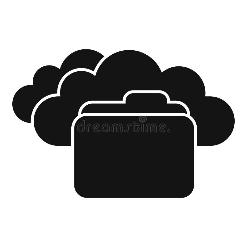 File Folder Icon Simple Vector. Data Cloud Stock Illustration ...