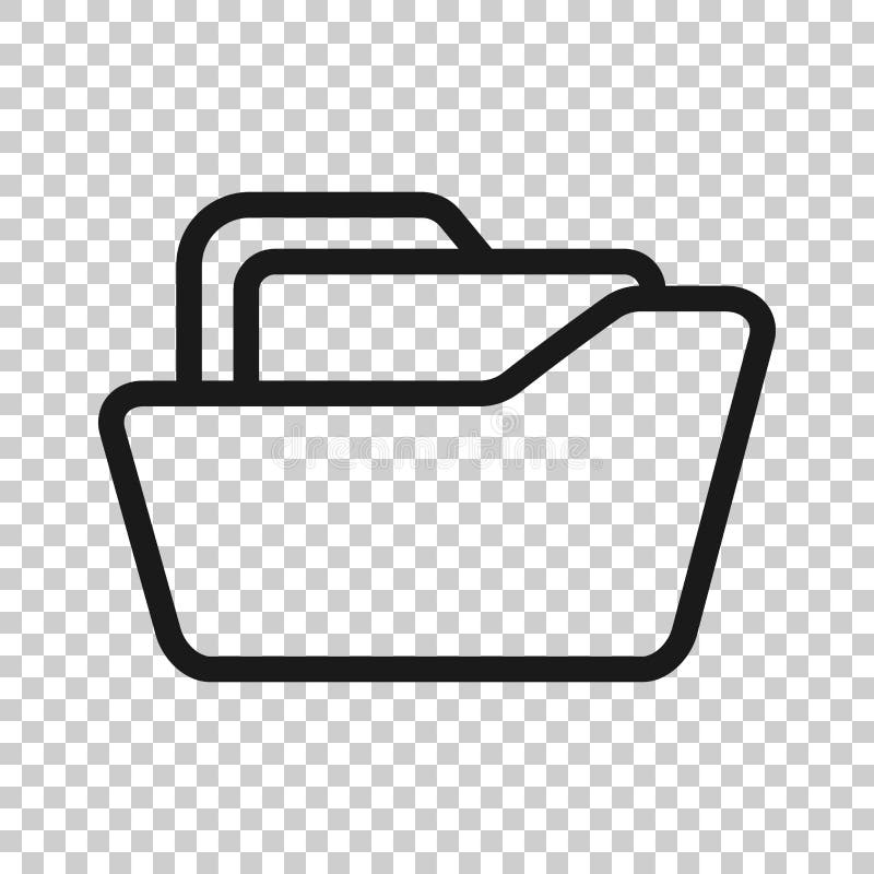 File Folder Icon in Transparent Style. Documents Archive Vector ...