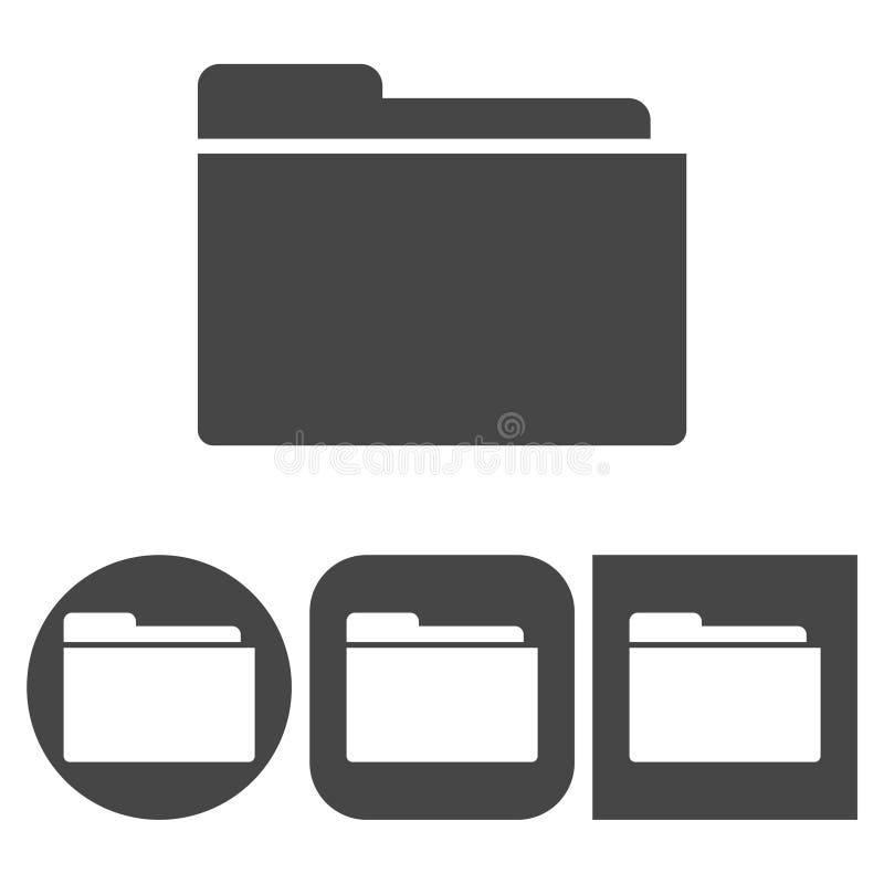 File, Folder Icon - Vector Icons Set Stock Vector - Illustration of ...