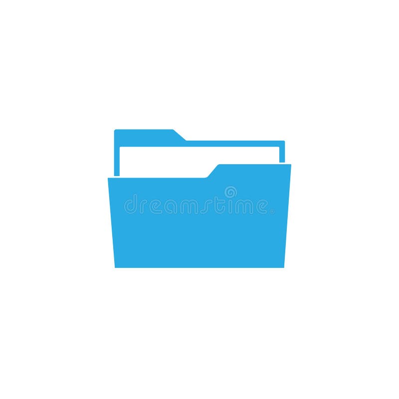 File, Folder Icon. Vector Illustration, Flat Design Stock Illustration ...