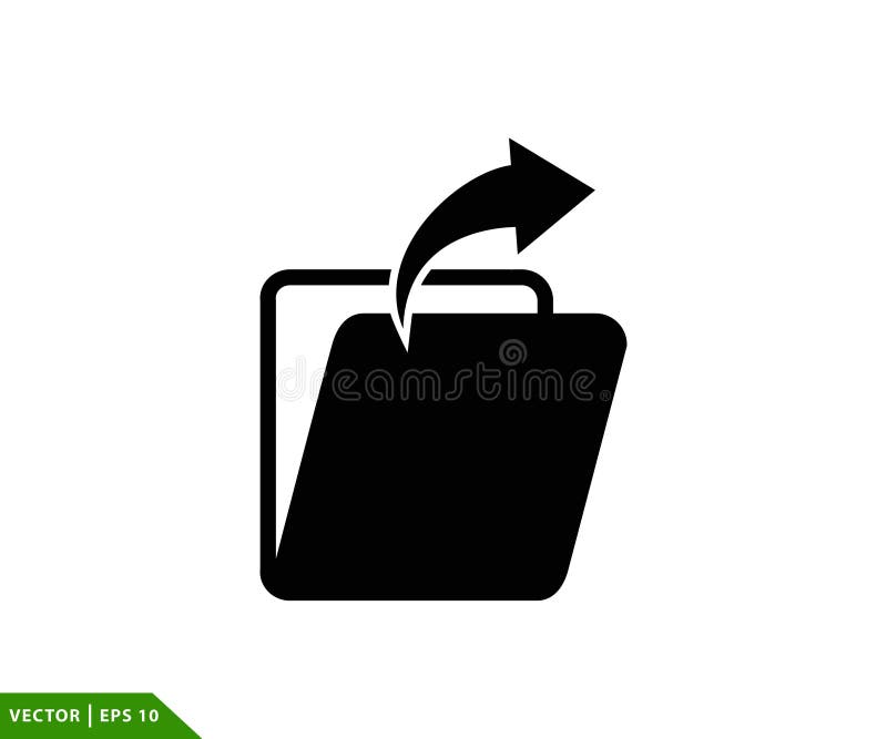 File Folder Icon Vector Logo Design Template Stock Vector ...