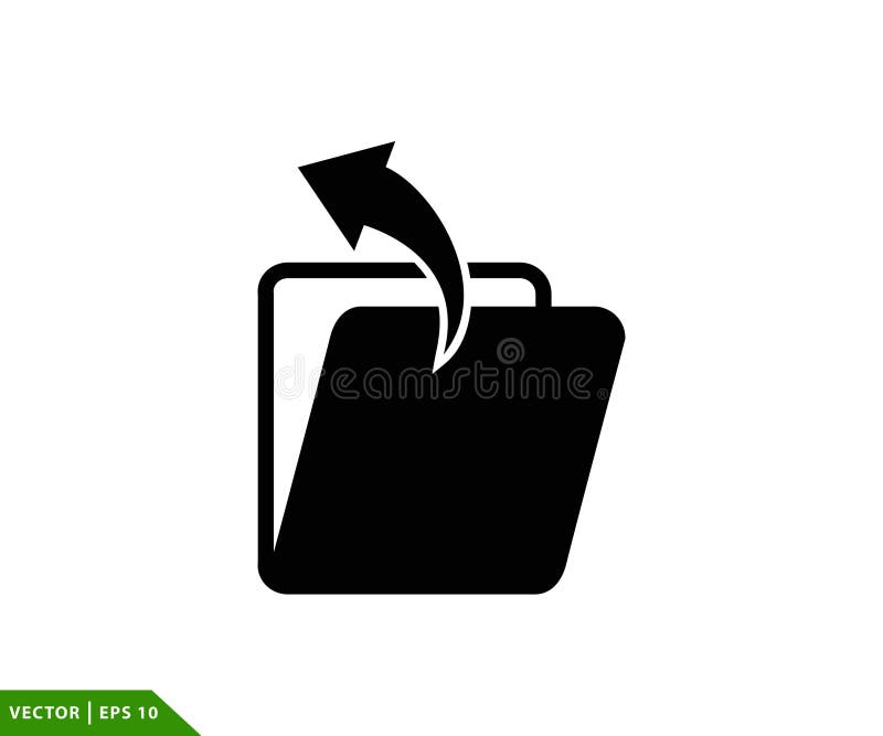 File Folder Icon Vector Logo Design Template Stock Vector ...