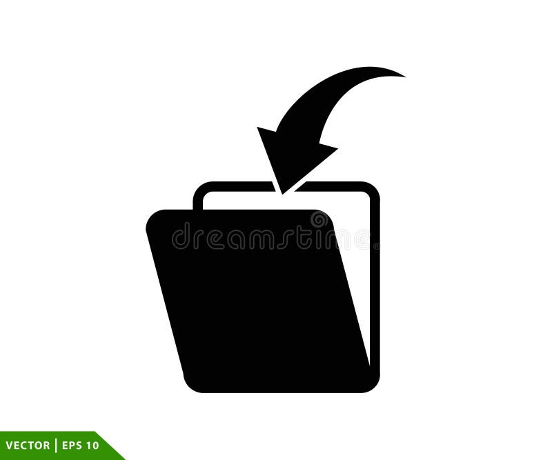 File Folder Icon Vector Logo Design Template Stock Vector ...