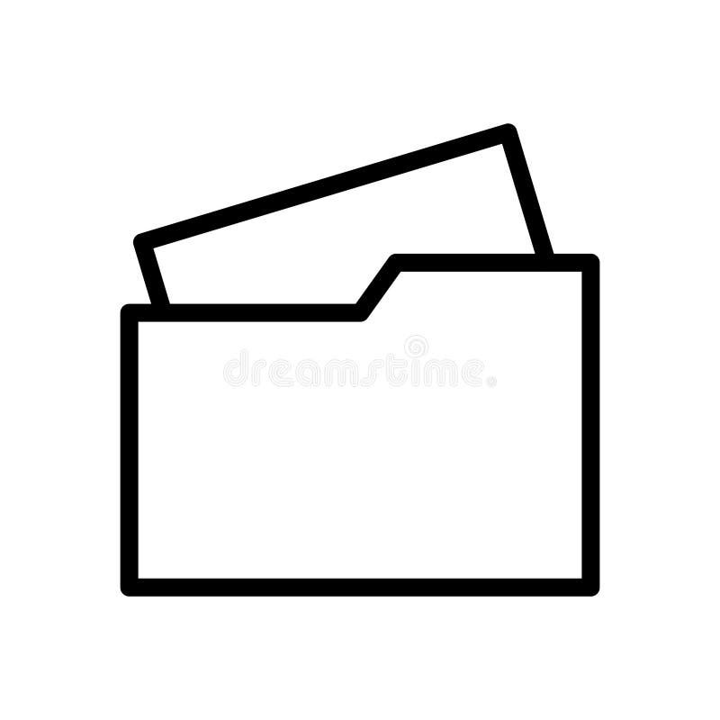 File Folder Icon Vector on Trendy Design Stock Illustration ...