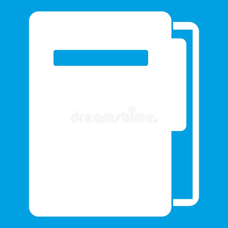 File folder icon white stock vector. Illustration of object - 96411790