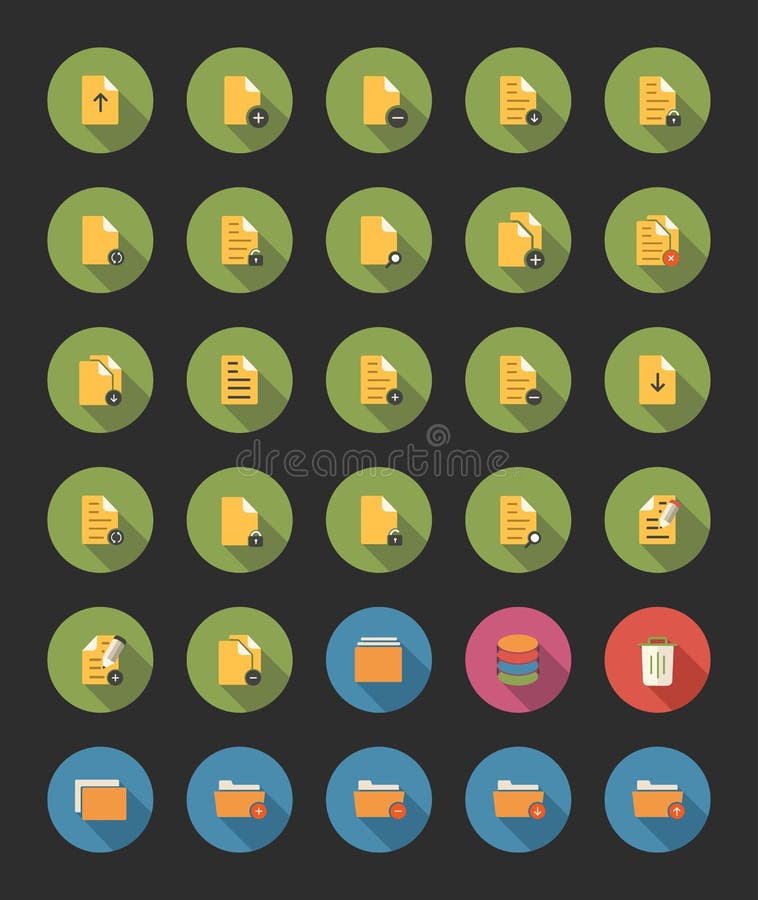 File and Folder Icons stock vector. Illustration of connection - 50192016