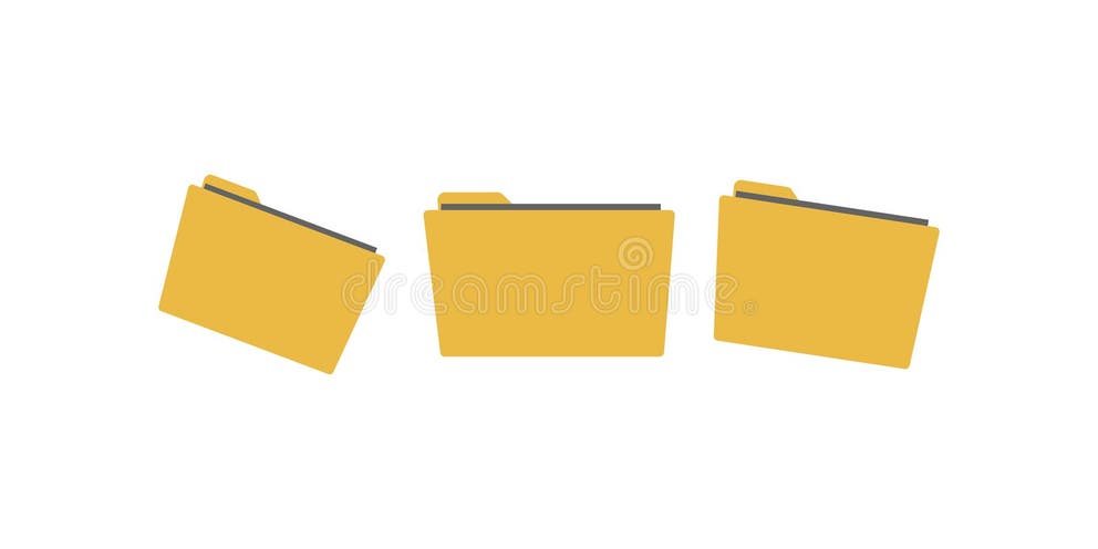 File Folder Icons. Simple Document Folder Designs Stock Vector ...