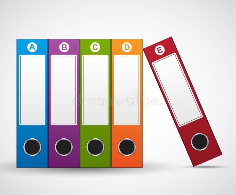 File Folder Infographic Design Template. Stock Vector - Illustration of ...
