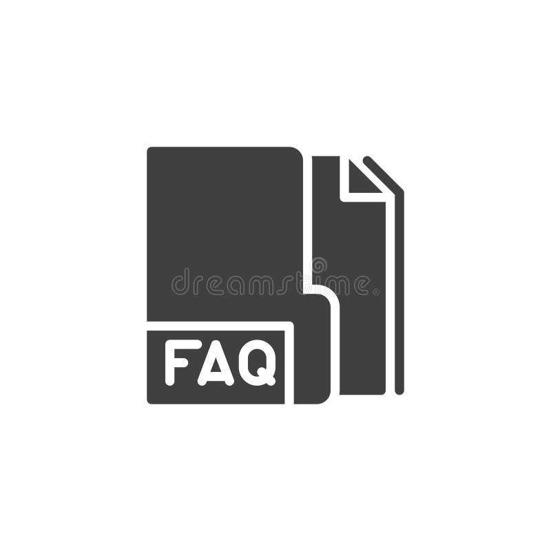 File Folder Labeled "FAQ" Vector Icon Stock Vector - Illustration of ...