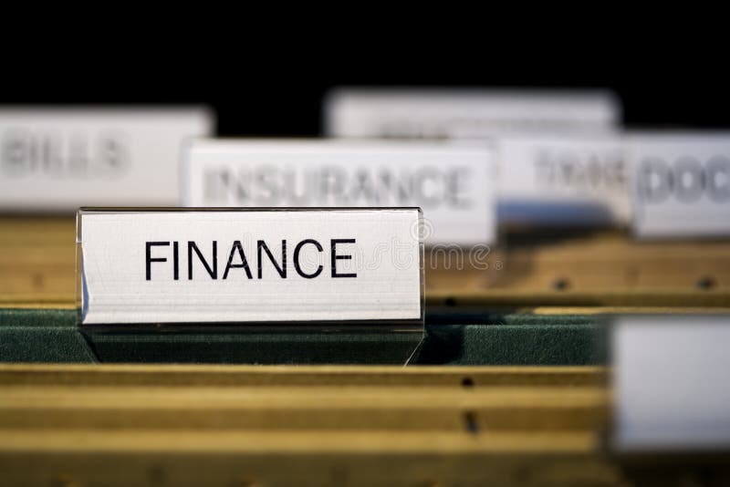 File Folder Labeled Finance Stock Photo - Image of focus, finance: 8588946