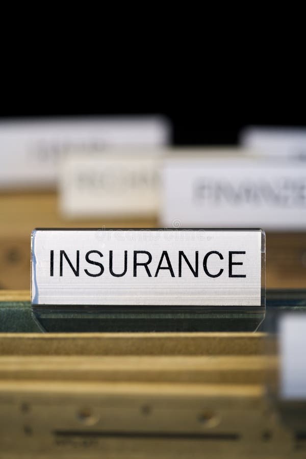 File Folder Labeled Insurance Stock Image - Image of green, cabinet ...