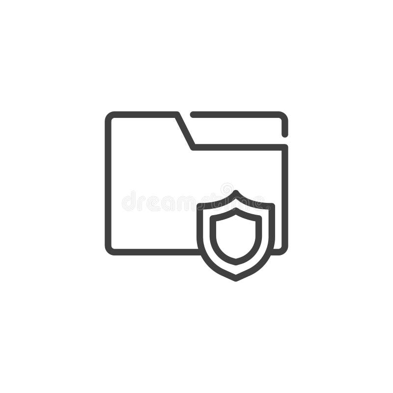 Lock folder icon vector stock vector. Illustration of graphics - 108209246