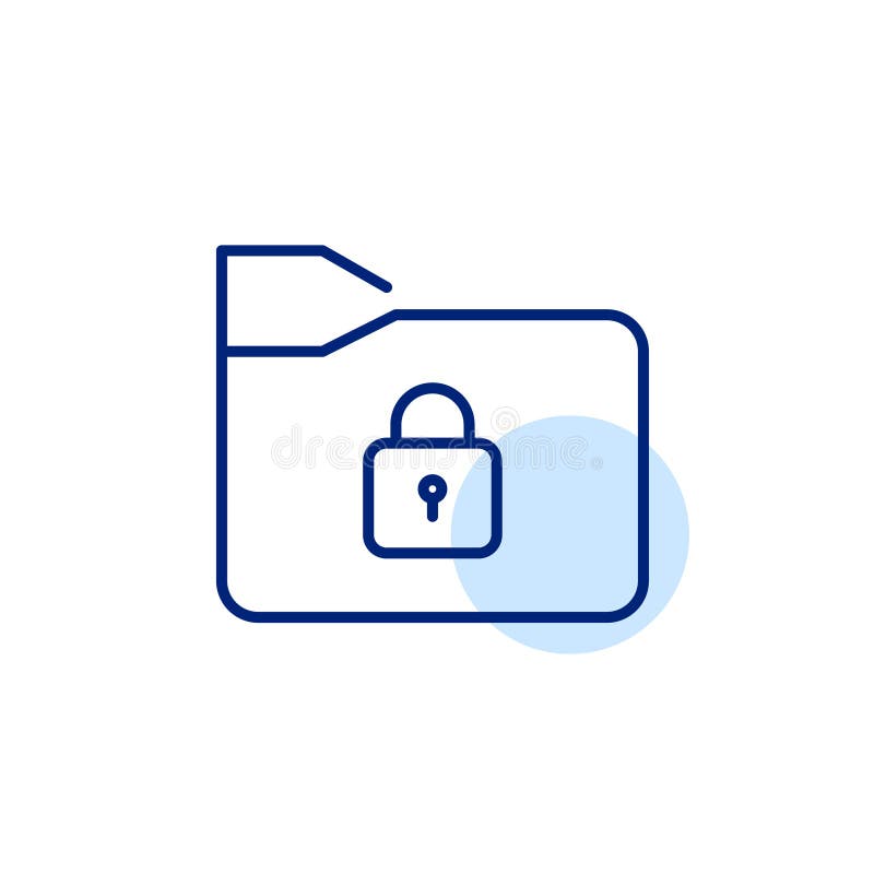 File Folder with Lock. Protected Document, Locking Important Documents ...