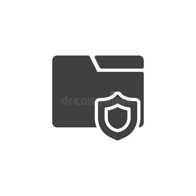 Lock folder icon vector stock vector. Illustration of graphics - 108209246