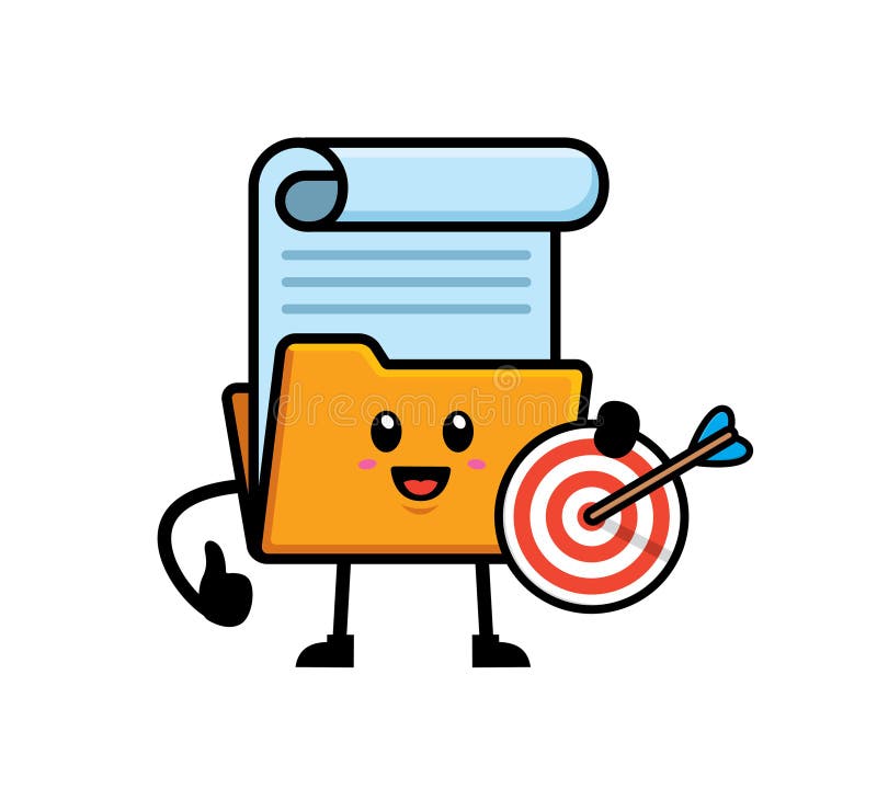 File Folder Mascot Character Design Stock Vector - Illustration of ...