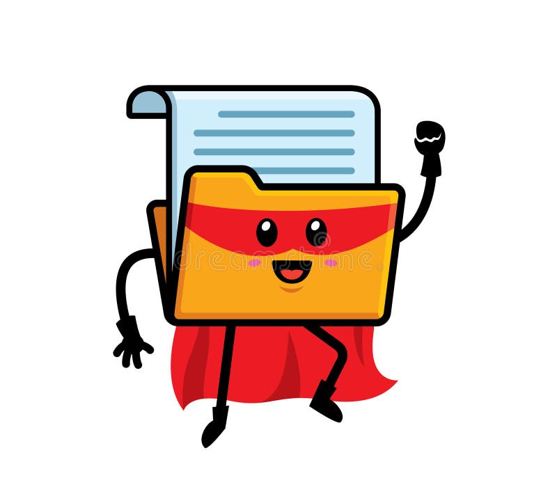 File Folder Mascot Character Design Stock Vector - Illustration of ...