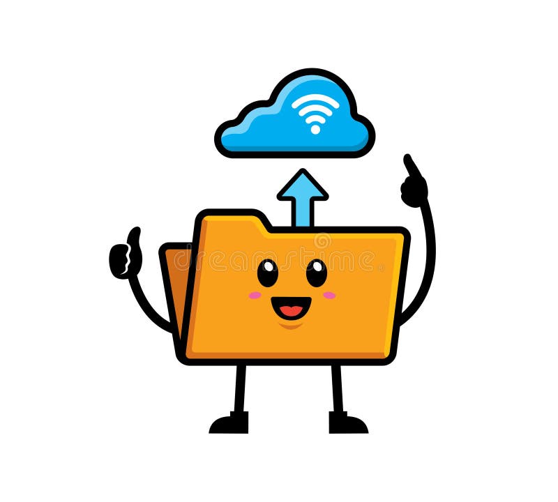 File Folder Mascot Character Design Stock Vector - Illustration of ...