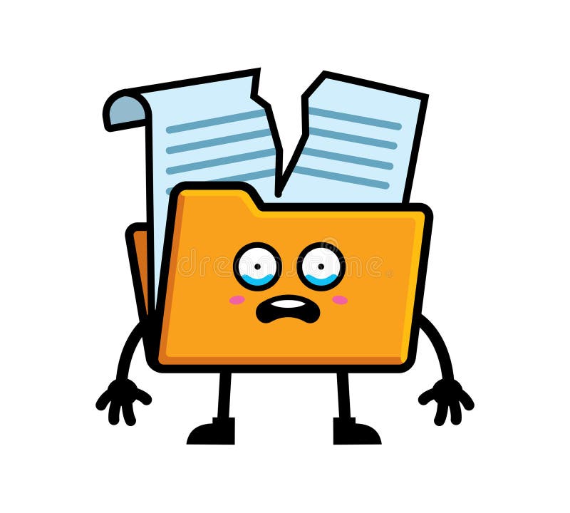File Folder Mascot Character Design Stock Vector - Illustration of ...