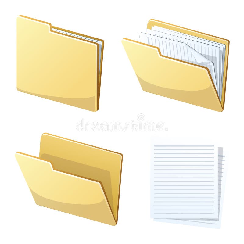 File folder and paper stock vector. Illustration of organizing - 38129942