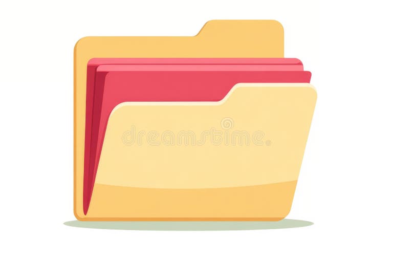File Folder Partially Open with Tab Visible Stock Photo - Image of ...