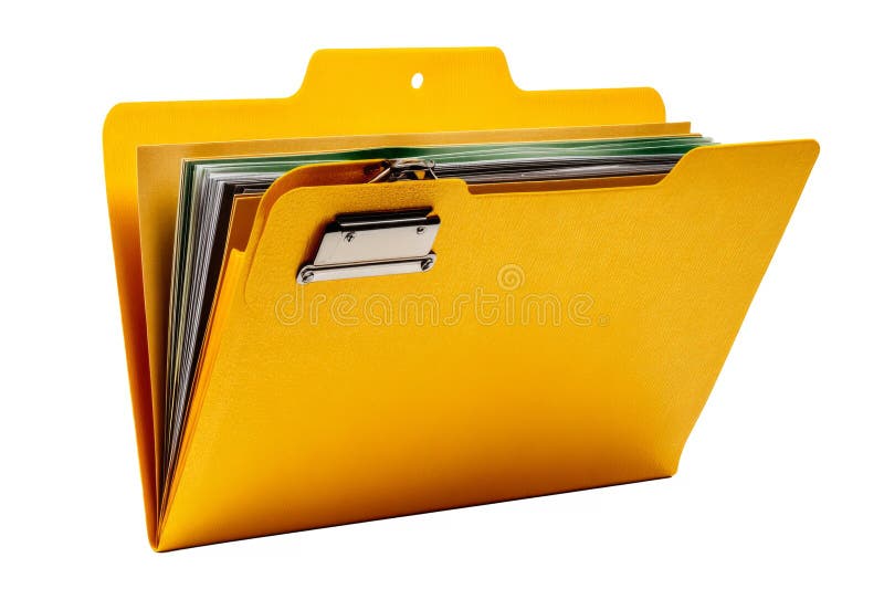 File Folder Partially Open with Tab Visible Stock Image - Image of ...