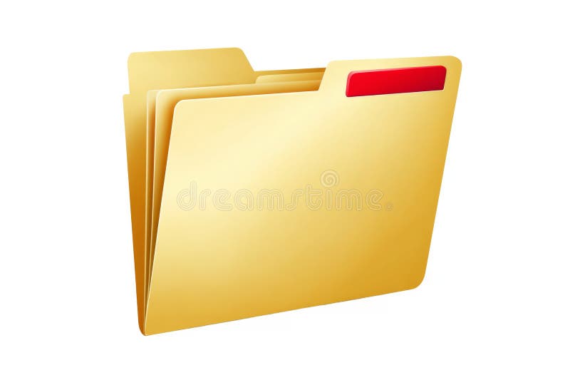File Folder Partially Open with Tab Visible Stock Image - Image of ...
