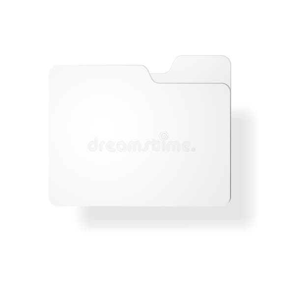 File Folder. Realistic Rendering of File Folder on White Background ...