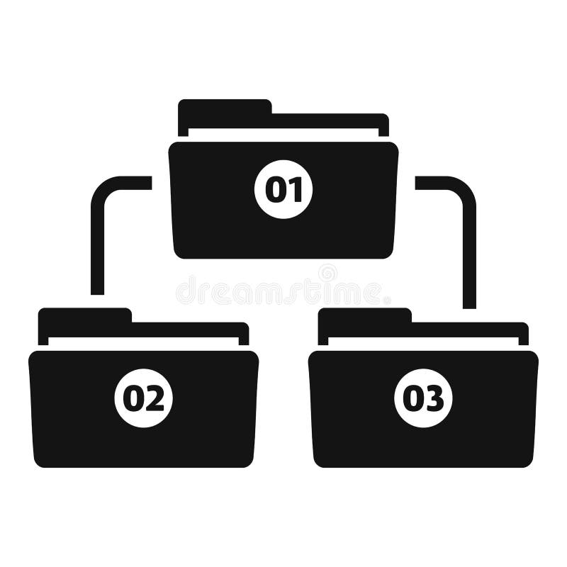 File Folder Scheme Icon, Simple Style Stock Vector - Illustration of ...