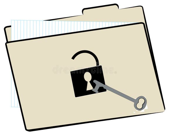 File folder security stock vector. Illustration of organize - 5835318