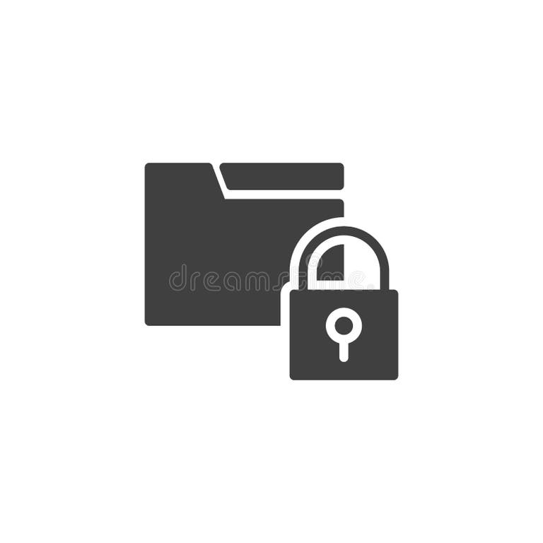 File Folder Security Vector Icon Stock Vector - Illustration of ...
