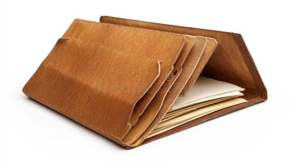 A File Folder in Sharp Detail, Shown from the Side on a White ...