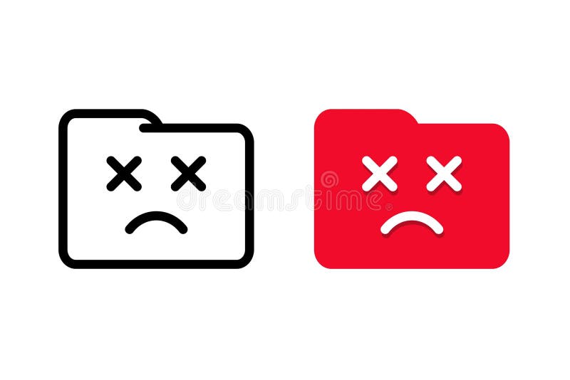 File Folder Trouble Icon. Illustration Vector Stock Vector ...