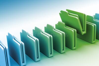 File folders stock illustration. Illustration of document - 3793377