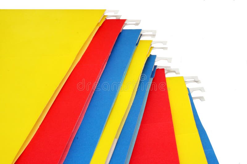 File folders stock photo. Image of blue, cardboard, colors - 516560