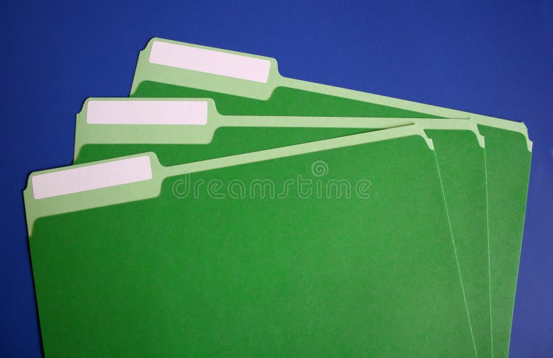 File Folders with Blank Labels Stock Image - Image of records, organize ...
