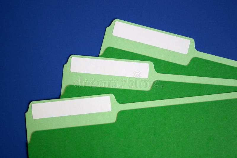 File Folders with Blank Labels Stock Photo - Image of system, organize ...